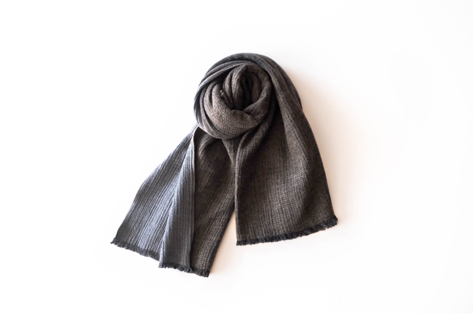 Cotton Wool W-Face Muffler - Brown×Gray – SAS® ONLINE STORE